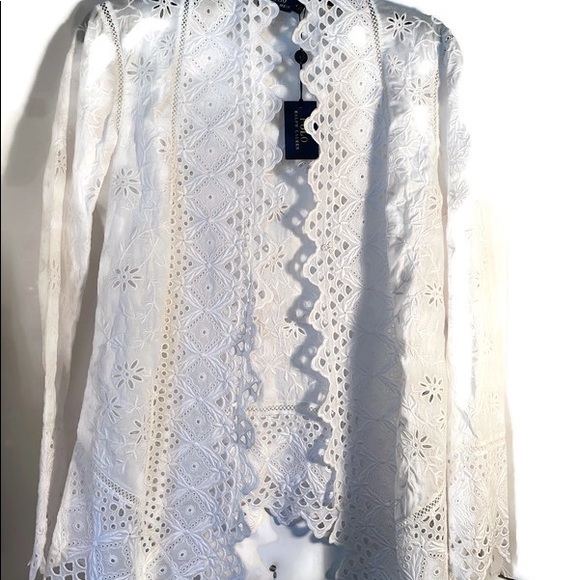 Polo Ralph Lauren | Jackets & Coats | Polo Ralph Lauren White Eyelet ...